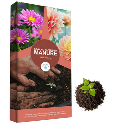 1 x Organic Farmyard Manure 40L For Gardeners With Essential Nutrients ...