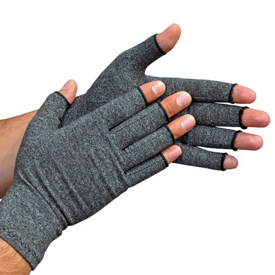 1 x Pair of Fingerless Arthritis Gloves - Provide Relief & Compression ...