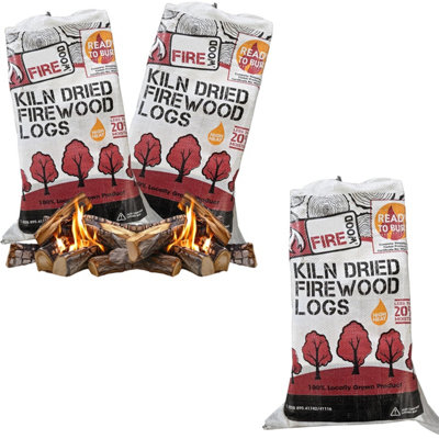1 x Softwood Ready To Burn Kiln Dried Firewood Log For Outdoor Open ...