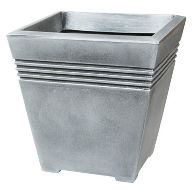 1 x Square Grey Venice Trough Plant Pot Ideal For Indoor & Outdoor ...