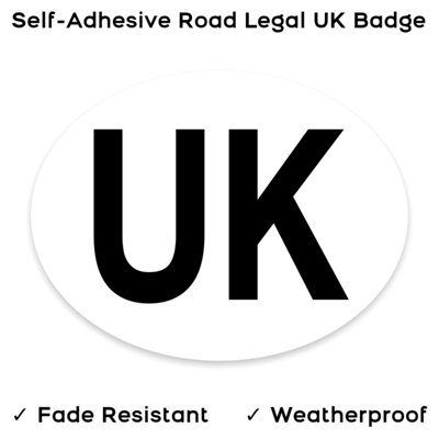 1 x UK Badge for Cars - New 2021 Road Legal Regulation for Driving in ...
