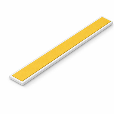 1 X WHITE PVC ADHESIVE FLAT BAR DIY TRIM, 75MM X 1 METRE MOISTURE ...