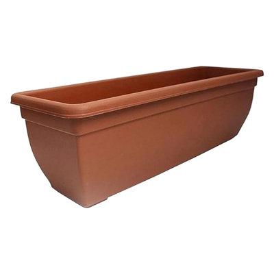 1 x Winchester Trough Terracotta 60cm Rectangular Bell Pot Indoor ...