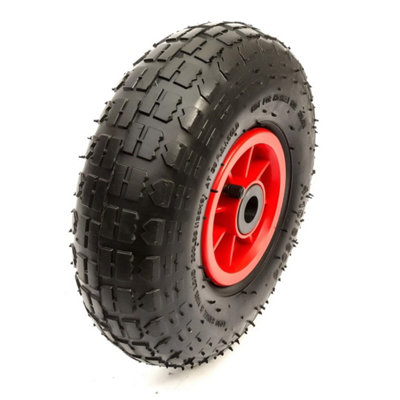 10" 4.10 to 3.50-4 Caravan Jockey Wheel 20mm Bore Bent Valve