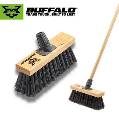 10.5" Outdoor Stiff PVC Toughest Heavy Duty Scavenger Broom with ...