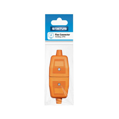 10 Amp 3 Pin Flex Connector Orange 1 pk
