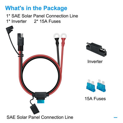 10 AWG SAE CONNECTOR, SAE TO ORINGTERMINAL HARNESS, 12V MOTORCYCLE CAR ...
