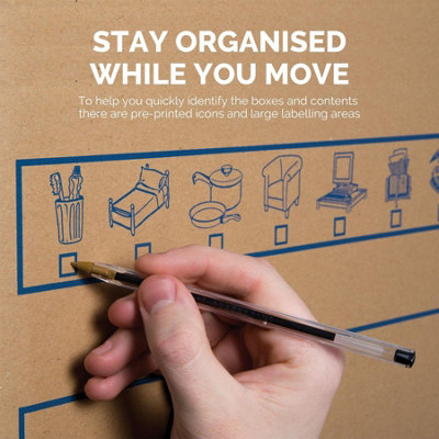 10 BANKERS BOX Cardboard Moving Boxes 37L Heavy Duty Double Wall Boxes ...