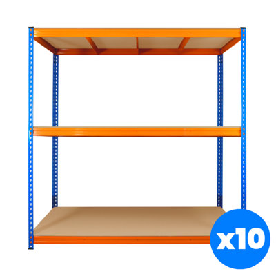 10 Bays of 3 Tier ULTRA HEAVY DUTY Storage Racking 1800h x 1800w x 600d ...