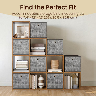 10-Cube Bookshelf, Storage Unit with Open Compartments, for Books ...