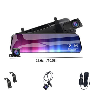 10" Dash Cam Dual Lens Front/Rear Recording