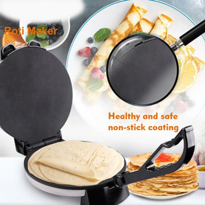 10 INCH ELECTRIC CHAPATI, ROTI, NAAN & TORTILLA MAKER - 1200W FLATBREAD ...