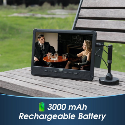 10 Inch Rechargeable Portable Freeview TV, DVD, Multimedia Player, USB ...
