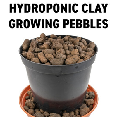 10 l growing media-clay pebbles,medium size 8-16mm, pot plant topper ...