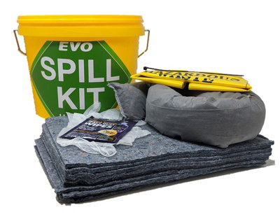 10 Litre EVO Universal absorbent Mini Spill Kit in Tub
