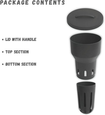 10-Litre Underground Compost Bin with Lid & Handle