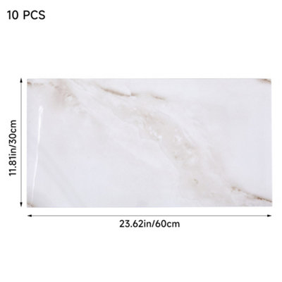 10 Marble Design Peel & Stick Wall Stickers Waterproof Panels for ...