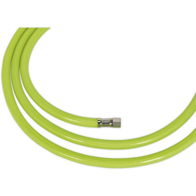 10 Metre High-Visibility Air Hose with 1/4 Inch BSP Unions and 8mm Bore ...