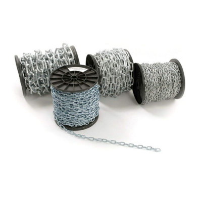 10 metres of 6 mm Strong Hot Dipped Galvanized Heavy Duty Steel Chain
