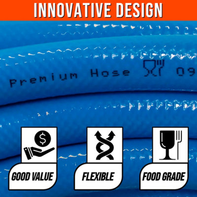 10 metres of Heavy-Duty Food Grade Water Hose Pipe Set with Connectors ...