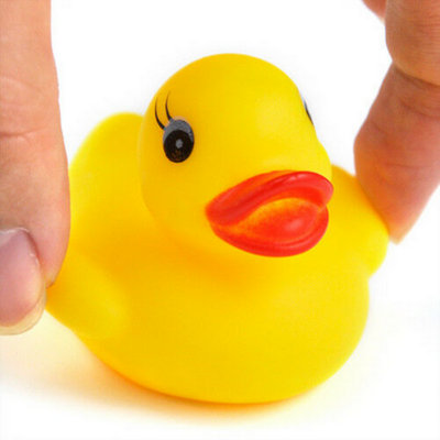 10 Mini Yellow Bathtime Rubber Ducks Pack