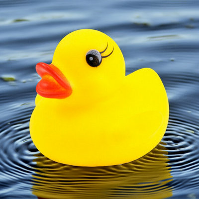 10 Mini Yellow Bathtime Rubber Ducks Pack