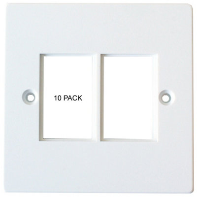 10 PACK 2x Double Gang Module Modular Frame 25 x 38mm LJ6C Wall Face ...