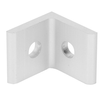 10-Pack Aluminum L-Shaped Corner Brackets,90 degree Connectors,2-Hole ...