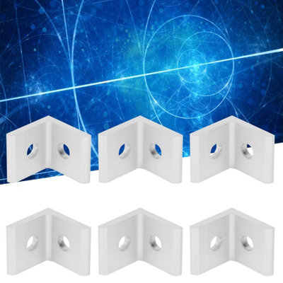10-Pack Aluminum L-Shaped Corner Brackets,90 degree Connectors,2-Hole ...