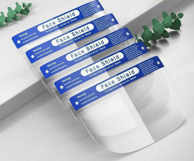 10 Pack Clear Plastic Face Shields: Full-Face Transparent Visors