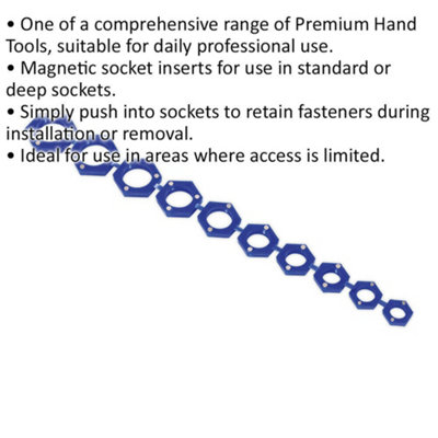 10 PACK - Magnetic Insert Set for Metric Sockets - Holds Bolts & Fasteners