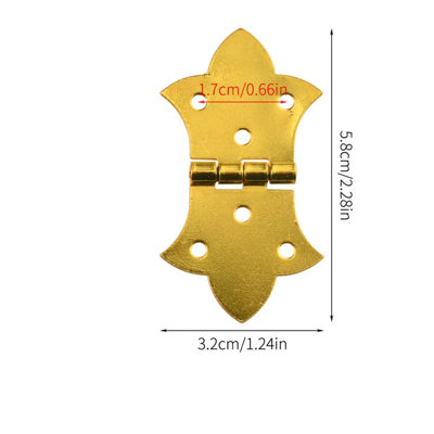 10 Pack mini decorative retro butterfly-shaped hinges with screws ...