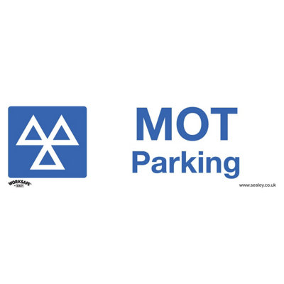 10 Pack of MOT PARKING Health & Safety Signs - Durable 300x100mm ...