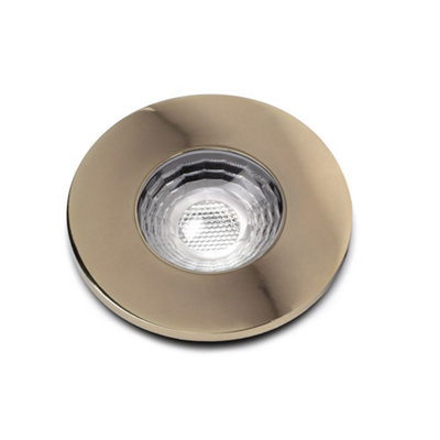 10 PACK - Polished Brass GU10 Fire Rated Downlight - IP65 - SE Home