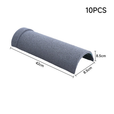 10 Pack Ridge Cap Roof Tiles Ink Grey Galvanised Zinc, Stone Coated ...