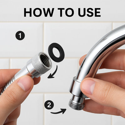 10 Pack Shower Hose Washers 1 2 Inch Rubber Gaskets Leakproof Black Tap ...