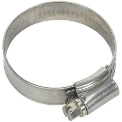 10 PACK Stainless Steel Hose Clip - 32 to 44mm Diameter - Hose Pipe ...