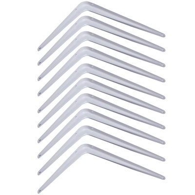 10 Pack White London Brackets 10 x 12.5cm (02216x10)
