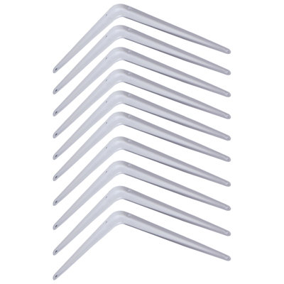 10 Pack White London Brackets 25 x 30cm (02220x10)