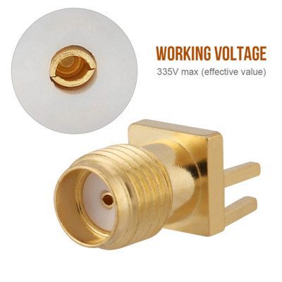 10 Pcs 50 Ohm Brass SMA Female PCB Mount Socket Jack RF Connectors