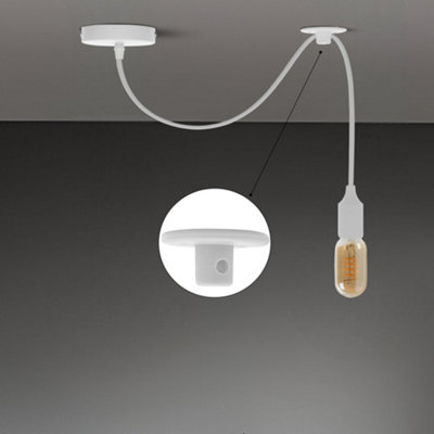 10 PCS PENDANT LIGHT HOOK PLATE CEILING CANOPY KIT WITH CABLE CLIP FOR ...