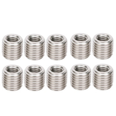 Shop 10 Pcs Stainless Steel Thread Inserts&Reducing Nuts for Male ...