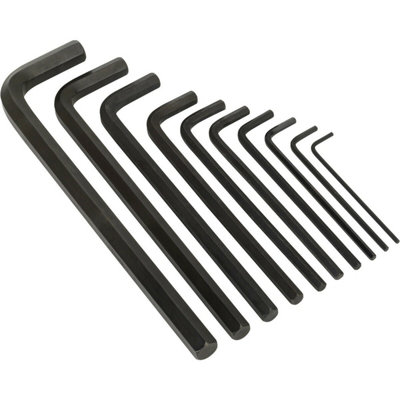 10-Piece Extra-Long Hex Key Set for Precision Work - Sizes 3mm to 17mm ...