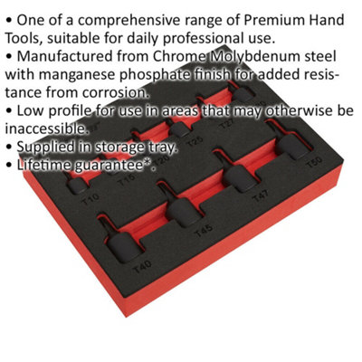 10-Piece Low Profile Impact Socket Bit Set - Durable TRX-Star Tools for ...