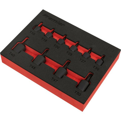 10-Piece Low Profile Impact Socket Bit Set - Durable TRX-Star Tools for ...