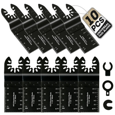 10-Piece Multi Tool Blades Set - Heavy-Duty Oscillating Saw Blades for ...