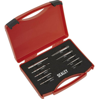 10 Piece Step Drill Screw / Bolt Extractor Set - Broken & Seized Screw ...