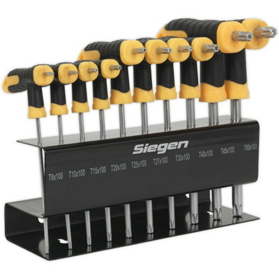 10-Piece T-Handle TRX-Star Key Set for Precision Fastening - Sizes T9 ...