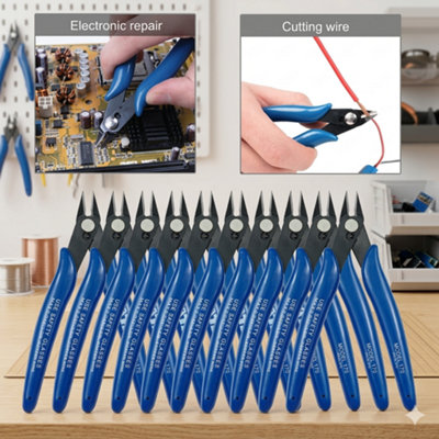 10 piece wire cable cutter set, flush nipper side cutting pliers for ...