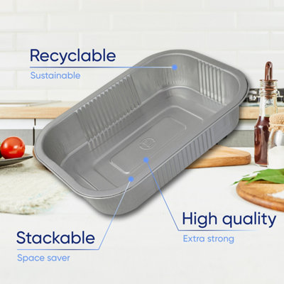 10 Pk Coppice Strong Aluminium Foil Containers for Air Fryer, BBQ ...